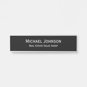 Professional Business Office Name Title Modern Door Sign | Zazzle