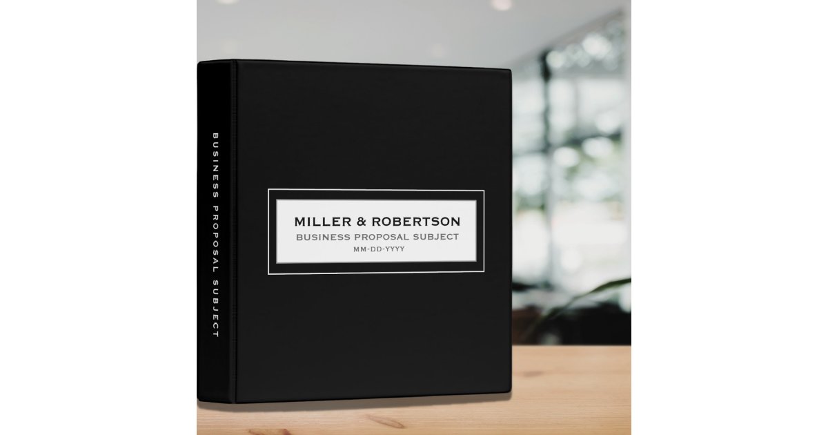 Professional Business Proposal Binder | Zazzle