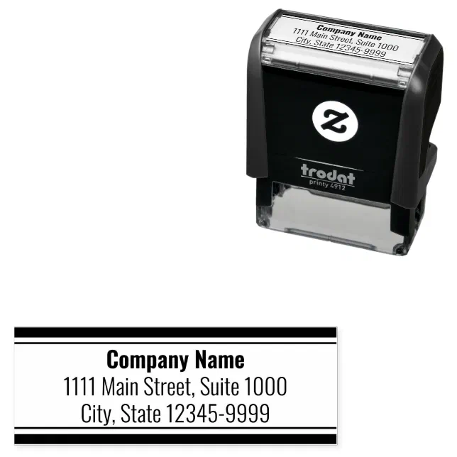 Professional Business Return Address Self-inking Stamp | Zazzle