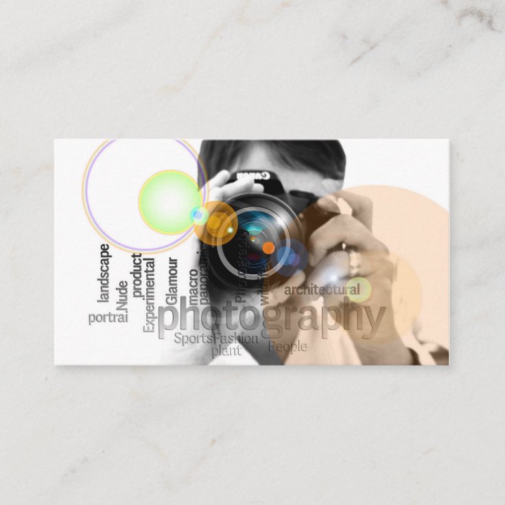 Professional Camera Lens Viewfinder Photography Business Card | Zazzle