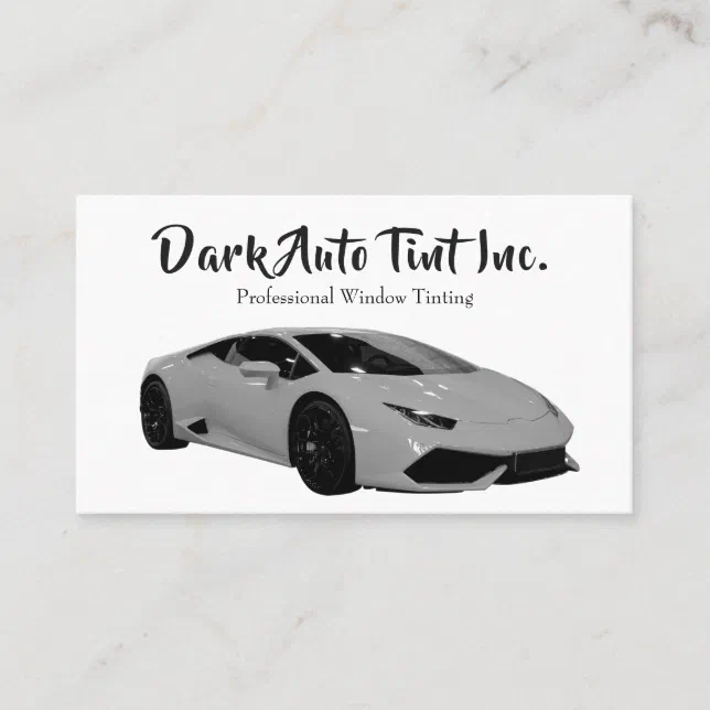 Professional Car Auto Window Tint Service Business Card | Zazzle