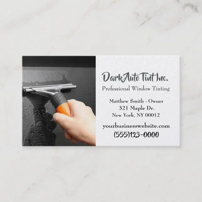Professional Car Auto Window Tint Service Business Card | Zazzle