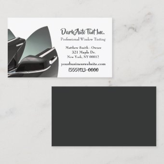 Professional Car Auto Window Tint Service Business Card | Zazzle