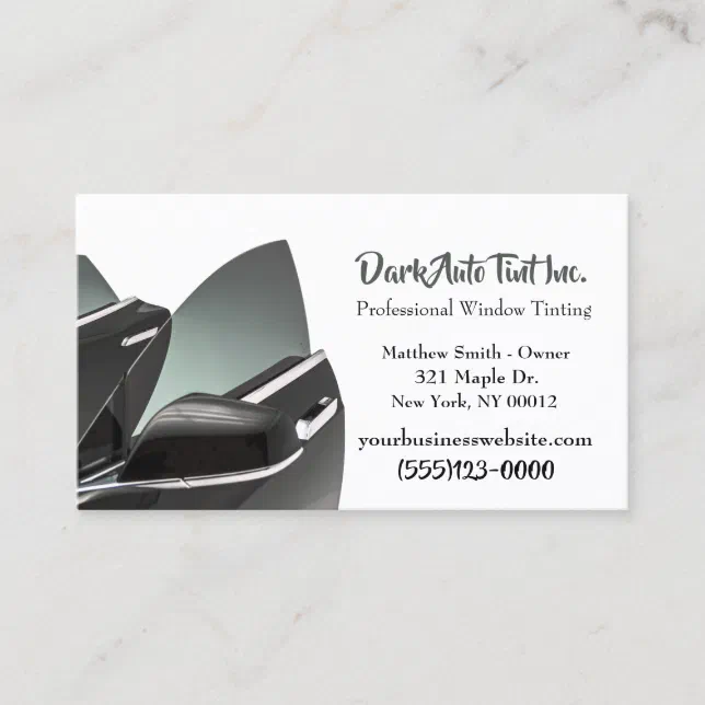 Professional Car Auto Window Tint Service Business Card | Zazzle