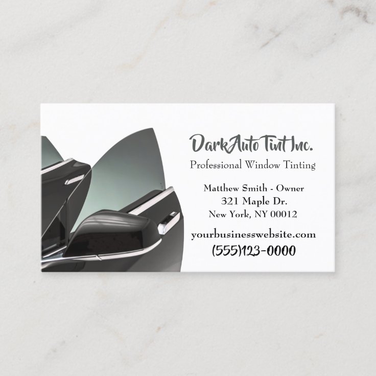 Professional Car Auto Window Tint Service Business Card | Zazzle