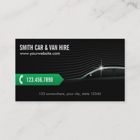 Professional Car & Van Hire Business Card | Zazzle.com