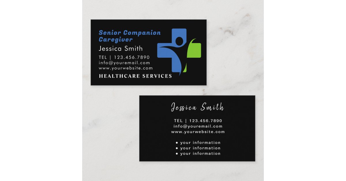 Professional Caregiver Home Help Aide Business Card | Zazzle