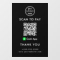 Professional Cash App QR Code Scan to Pay Logo Window Cling | Zazzle