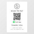Professional Cash App QR Code Scan to Pay Logo Window Cling | Zazzle