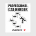 Professional Cat Herder Funny Herding Cats Sticker | Zazzle