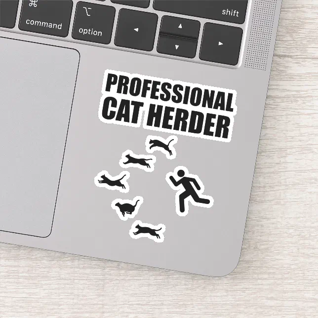 Professional Cat Herder Funny Herding Cats Sticker | Zazzle