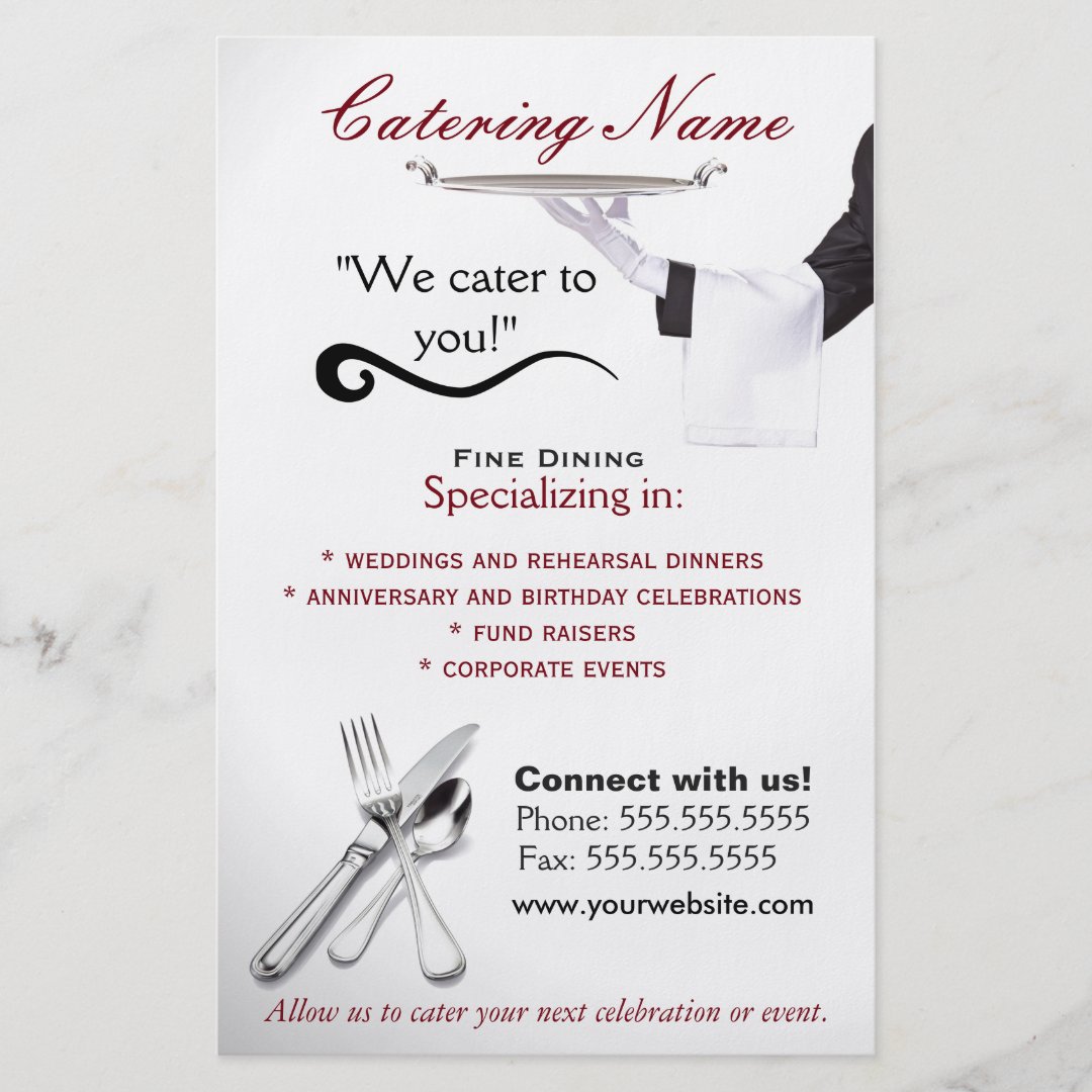 Professional Catering Flyers | Zazzle