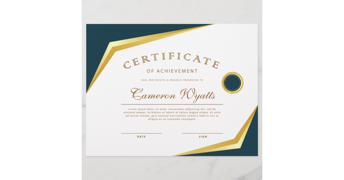 Professional Certificate Achievement Award Flyer | Zazzle