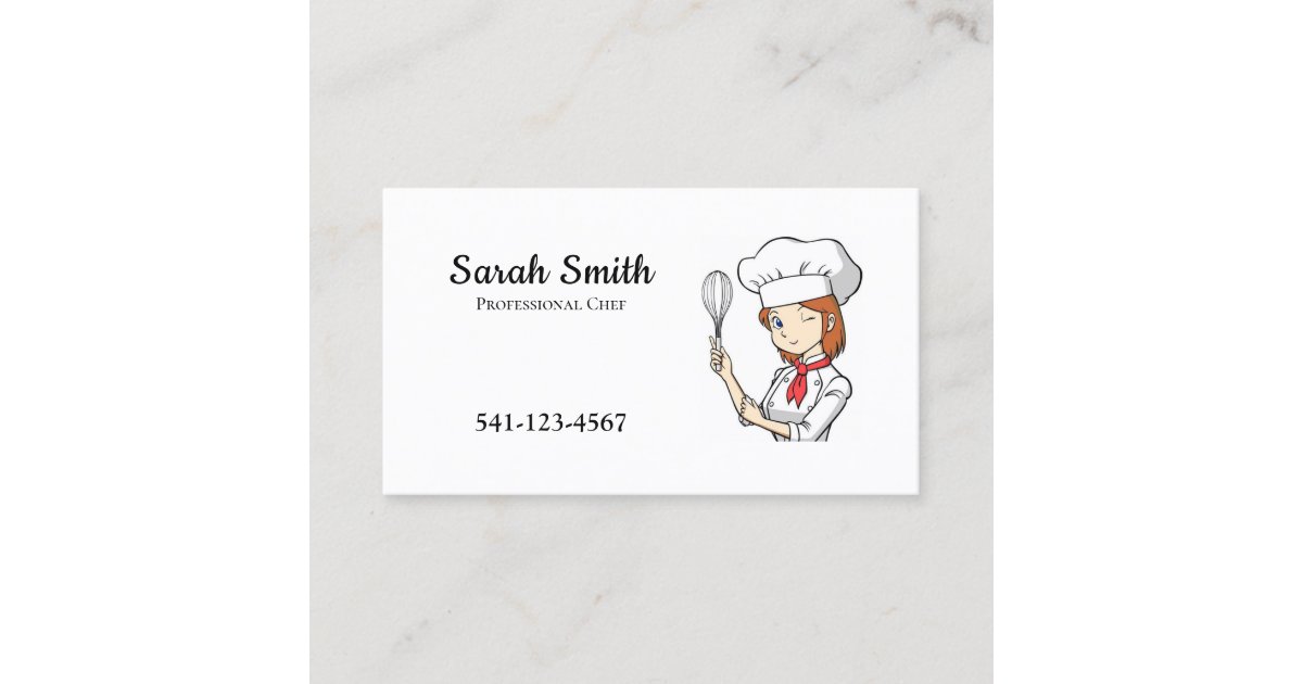 Professional Chef Food Catering Service Business Card | Zazzle
