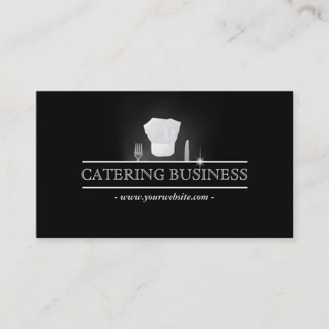Professional Chef Hat Catering Business Cards | Zazzle