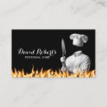 Professional Chef Restaurant Cook Catering Black Business Card | Zazzle