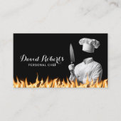 Professional Chef Restaurant Cook Catering Black Business Card | Zazzle