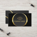 Professional Classic Elegant Black Gold Calling Card | Zazzle