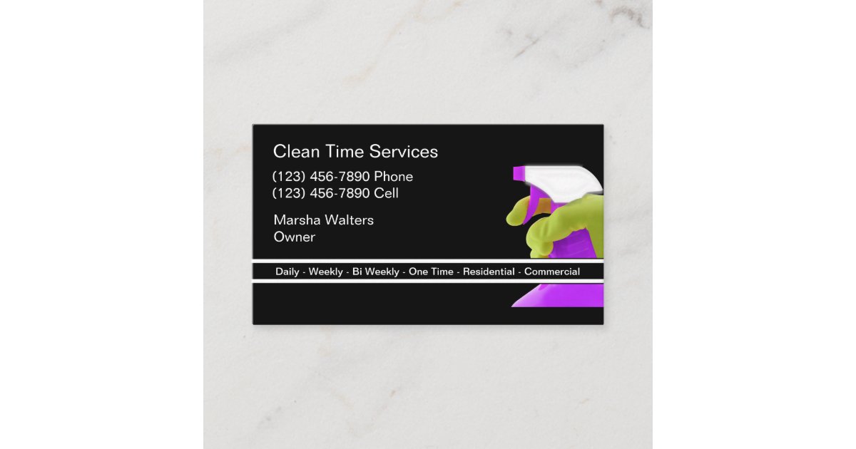 Professional Cleaning Business Card | Zazzle