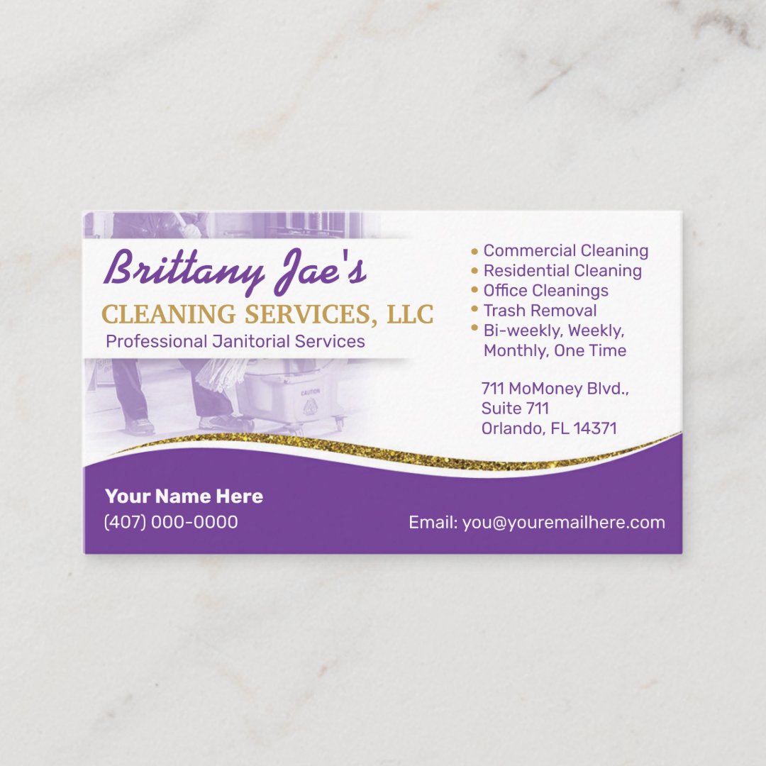 Professional Cleaning/Janitorial Housekeeping Serv Business Card | Zazzle