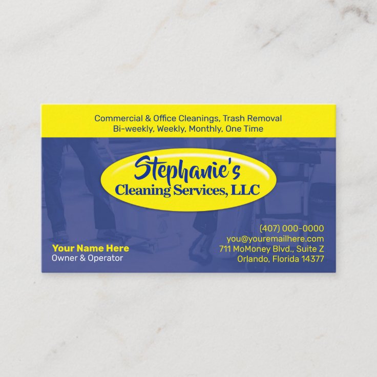 Professional Cleaning/Janitorial Housekeeping Serv Business Card | Zazzle