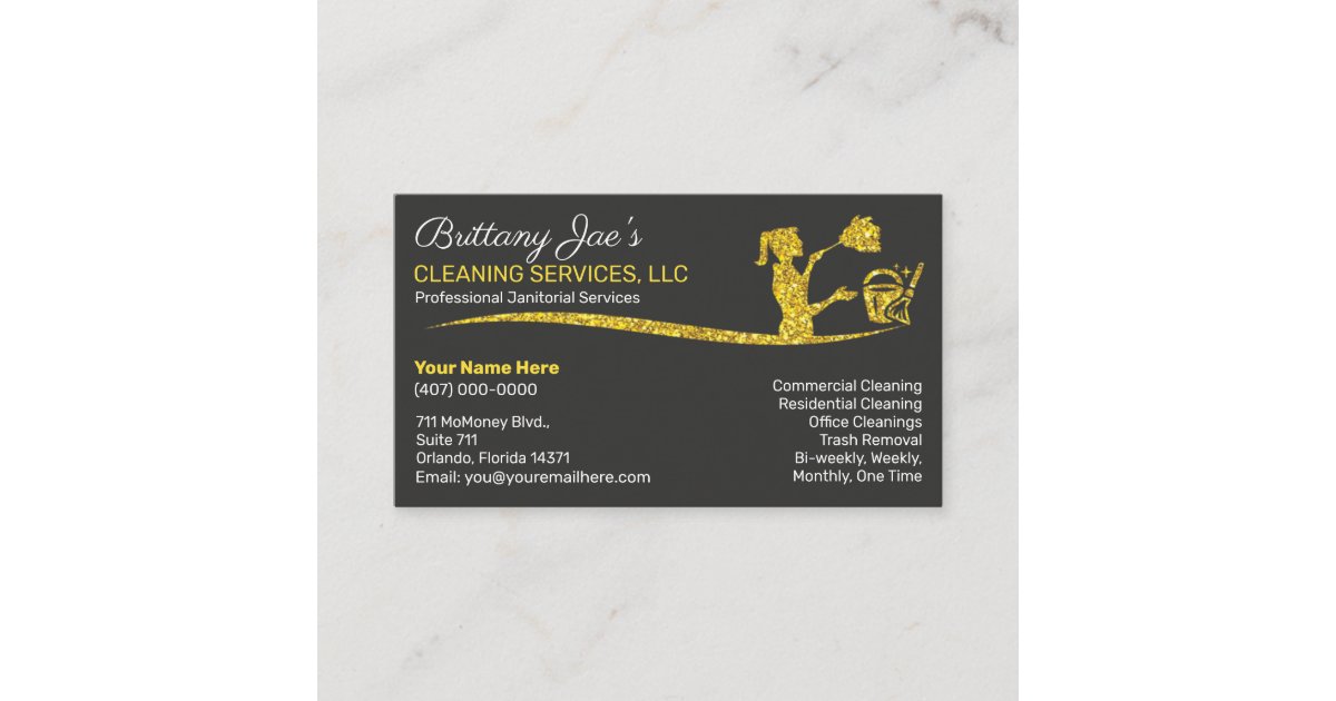 Professional Cleaning/Janitorial Housekeeping Serv Business Card | Zazzle
