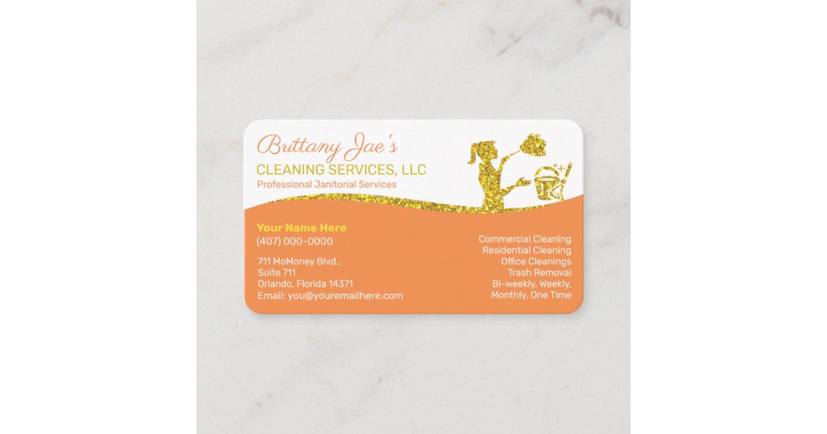 Professional Cleaning/Janitorial Housekeeping Serv Business Card | Zazzle