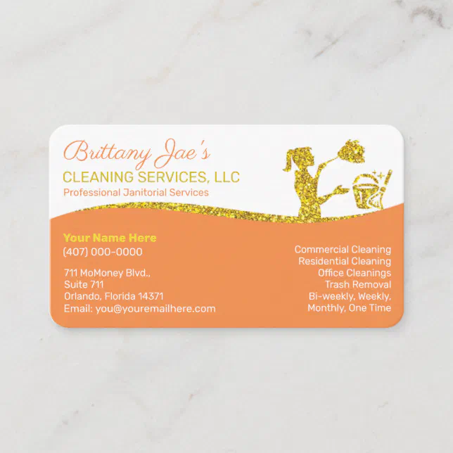 Professional Cleaning/Janitorial Housekeeping Serv Business Card | Zazzle