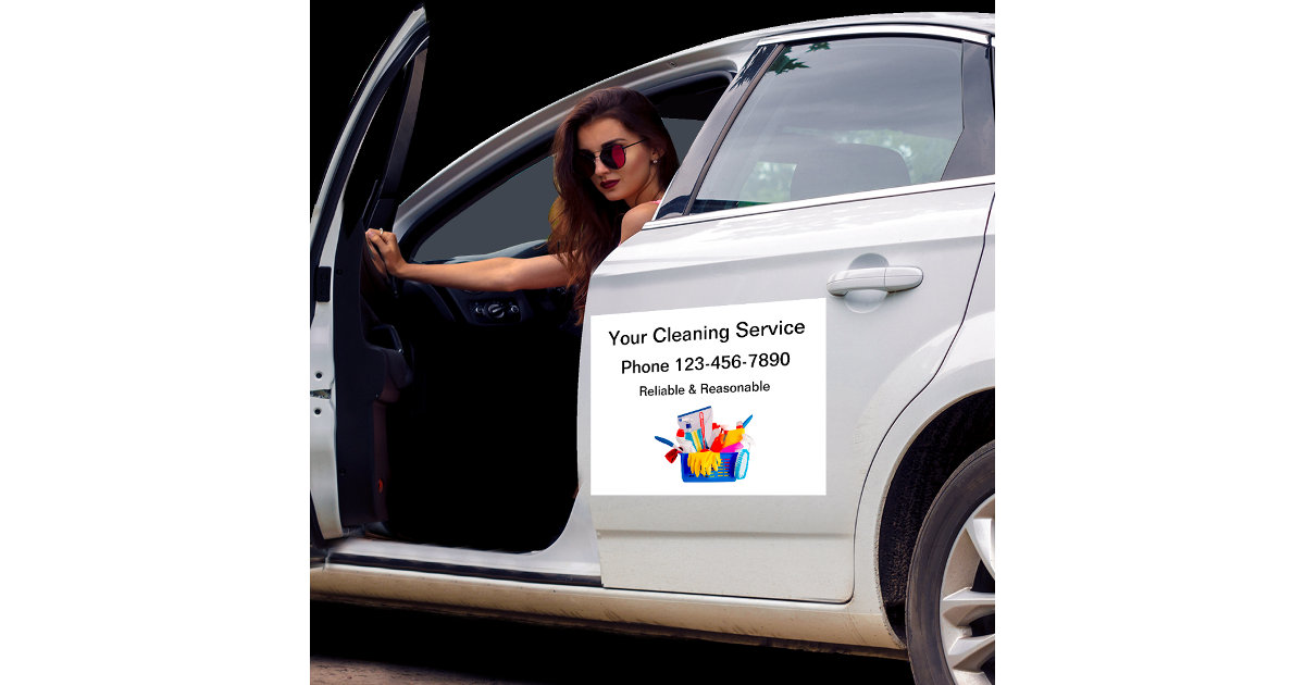 Professional Cleaning Service Mobile Car Magnets | Zazzle