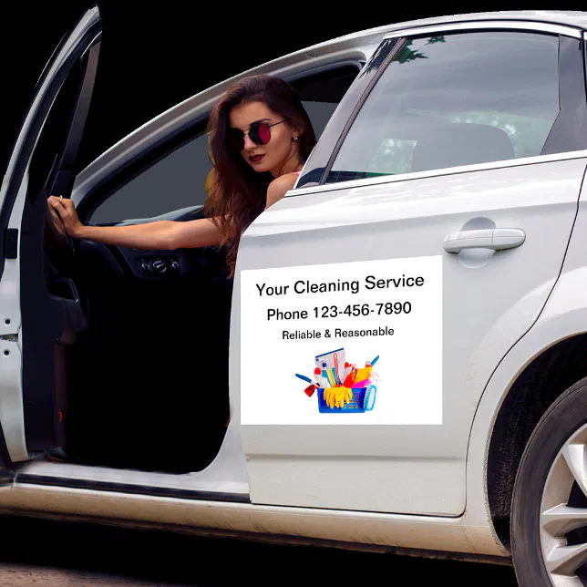 Professional Cleaning Service Mobile Car Magnets | Zazzle