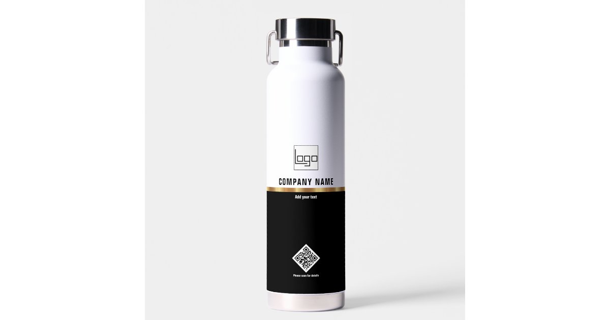 Professional Client Employee Attendee QR Code Swag Water Bottle | Zazzle