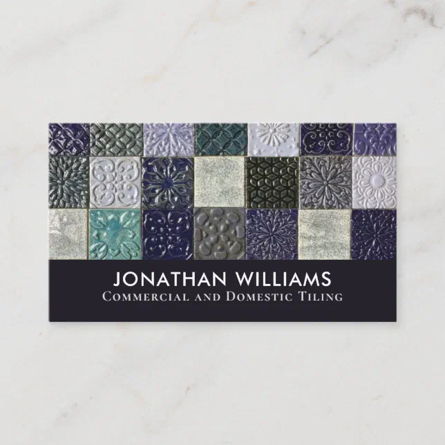 Professional Commercial and Domestic Tiling Busine Business Card | Zazzle