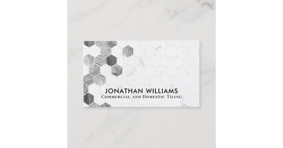 Professional Commercial and Domestic Tiling Business Card | Zazzle