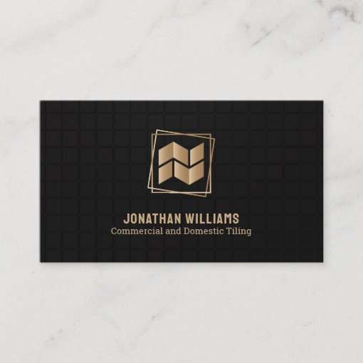 Professional Commercial and Domestic Tiling Logo Business Card | Zazzle