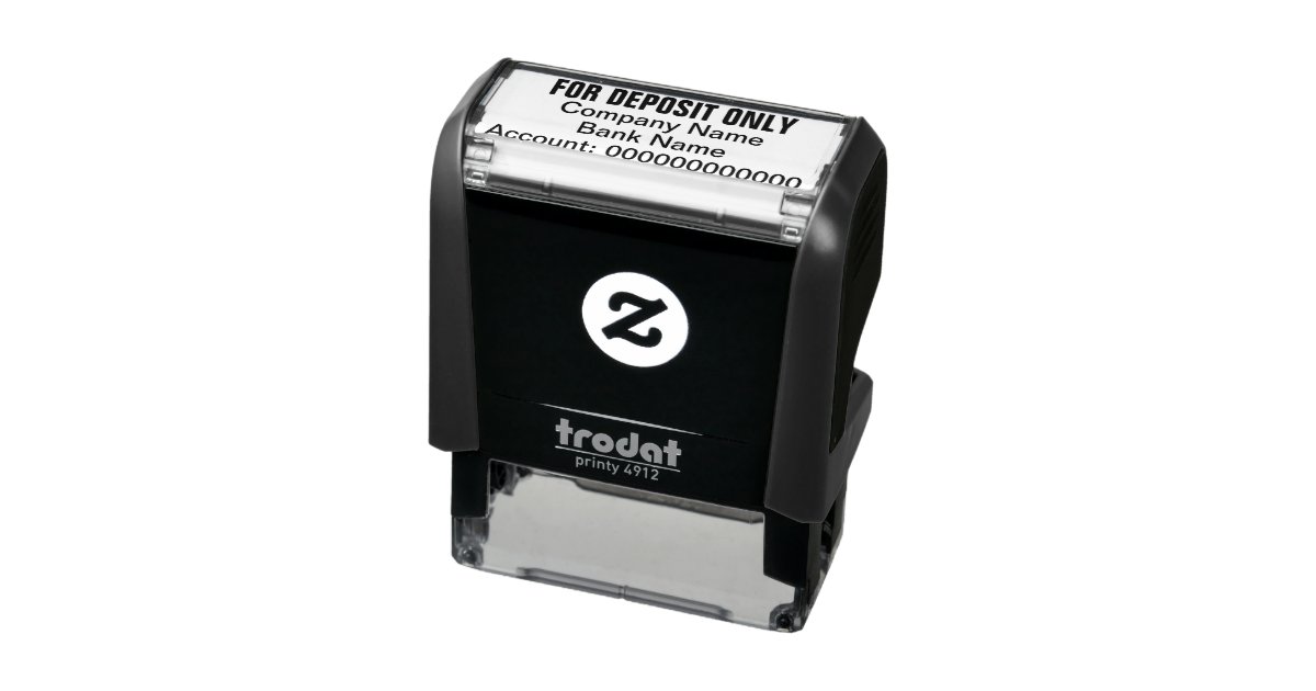 Professional Company Bank Account For Deposit Only Self-inking Stamp ...