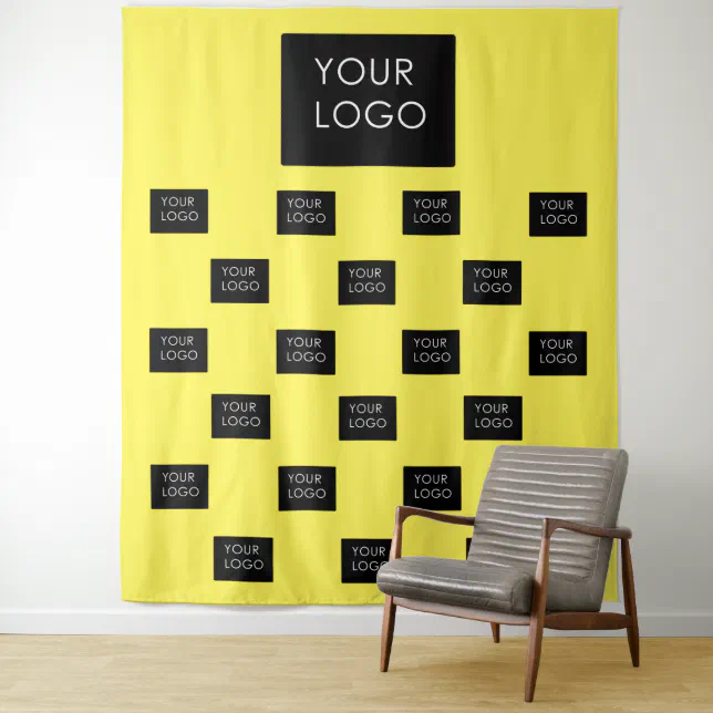 Professional Company Business Logo Yellow Backdrop | Zazzle