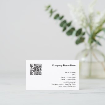 Professional Company QR Code Template Business Card | Zazzle