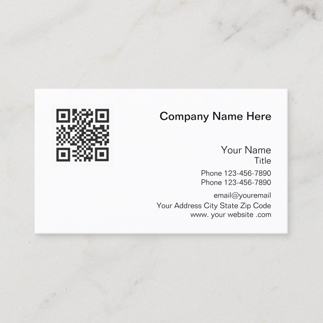 Professional Company QR Code Template Business Card | Zazzle