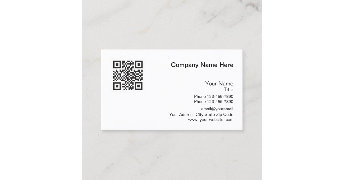Professional Company QR Code Template Business Card | Zazzle