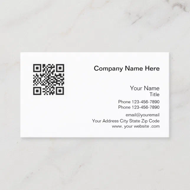 Professional Company QR Code Template Business Card | Zazzle