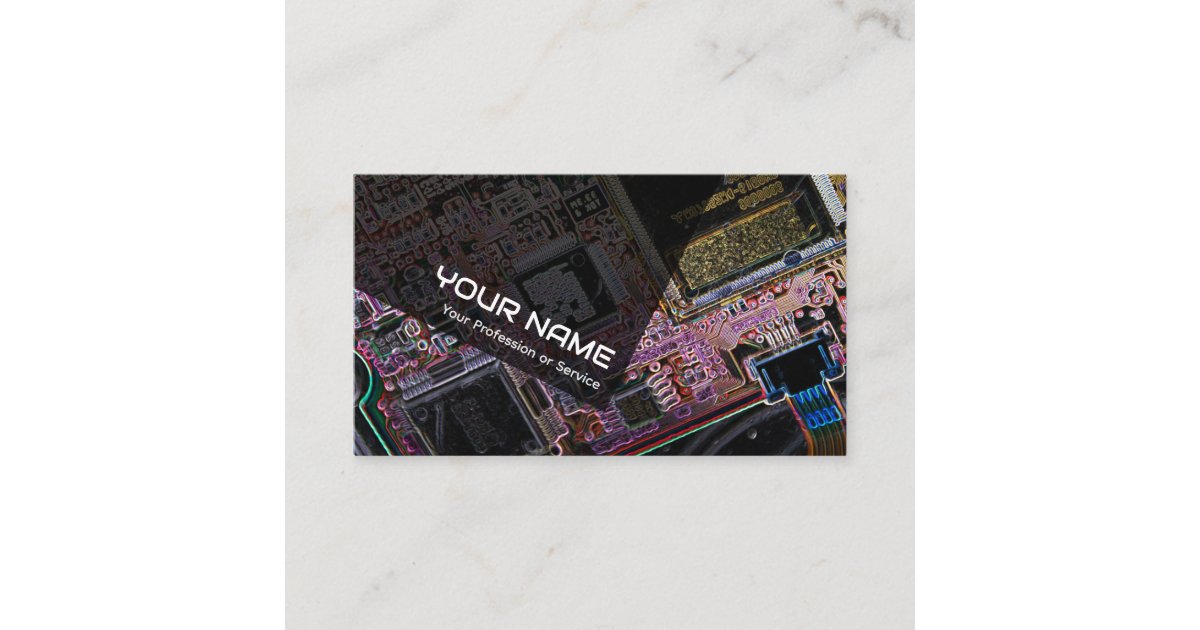 Professional computer hardware experts business card | Zazzle
