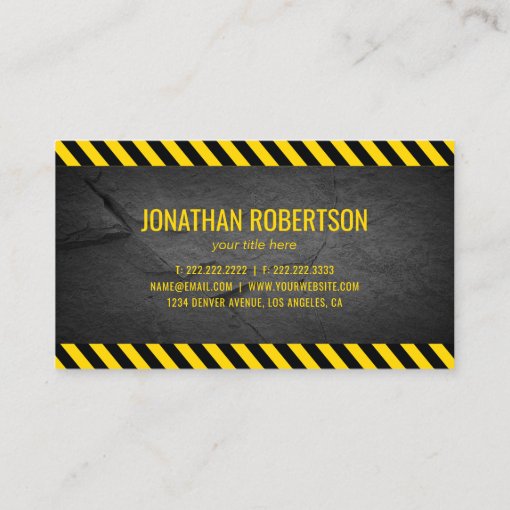Professional Construction Builder Business Card | Zazzle