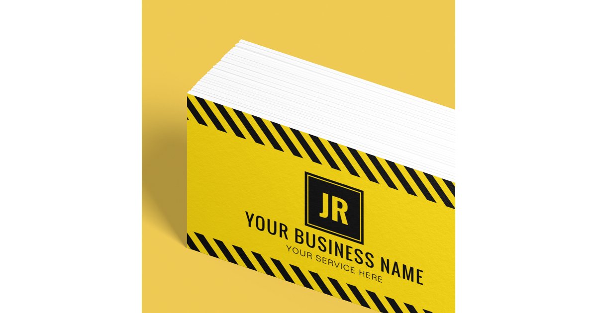 Professional Construction Contractor Business Card | Zazzle