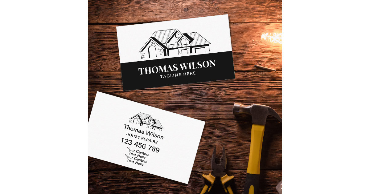Professional Construction Handyman Carpenter Tools Business Card | Zazzle