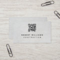 Professional Construction QR Code Business Card | Zazzle