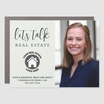 Professional Contact Info Photo Realty Car Magnet | Zazzle