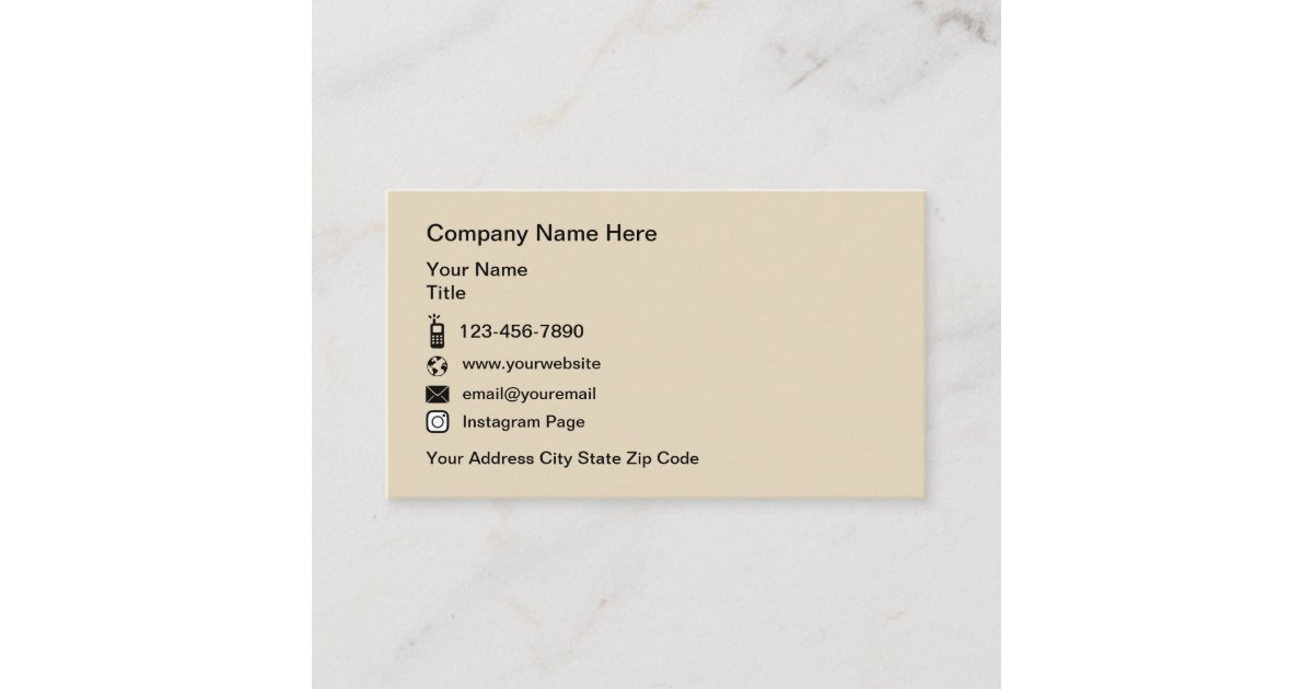 Professional Contact Layout Business Card | Zazzle