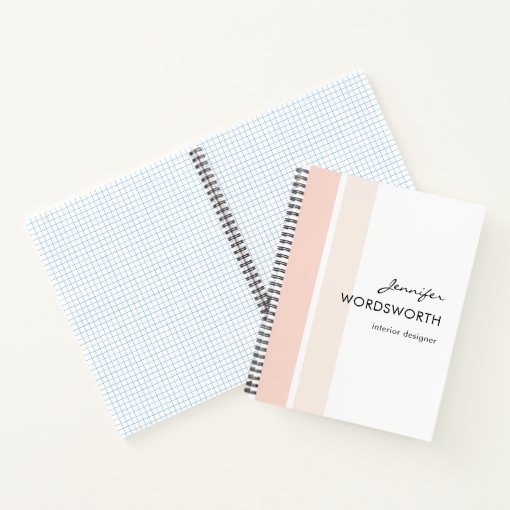 Professional Coral Pink Pastel Notebook | Zazzle