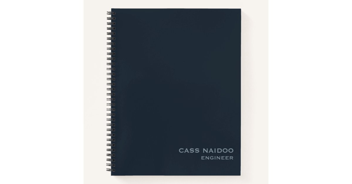 Professional corporate blue minimalist notebook | Zazzle