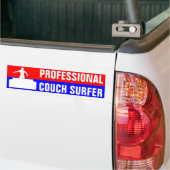Professional Couch Surfer Bumper Sticker | Zazzle